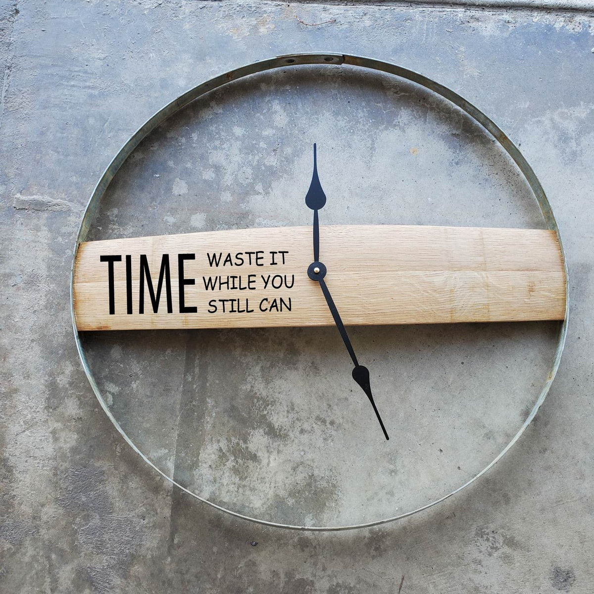 Wine Barrel Stave & Band Wall Clock / Laser Engraved / Free Shipping ...