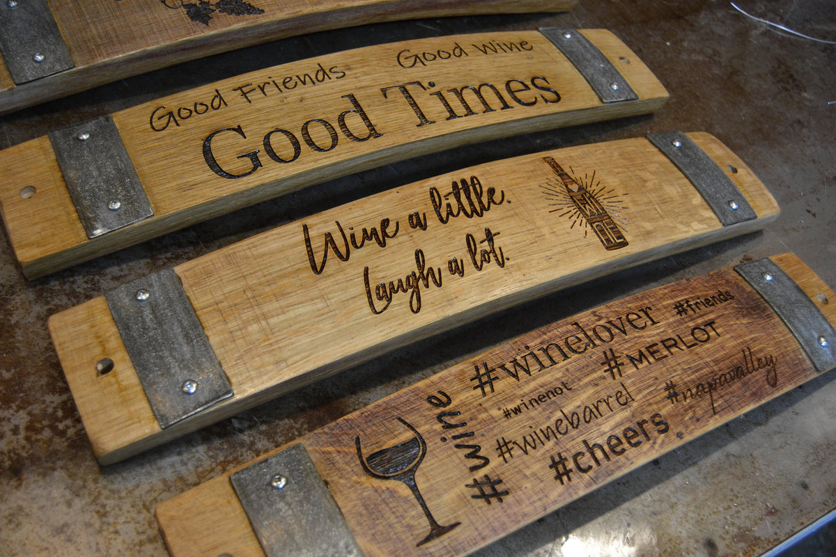 Fun Wine Barrel Stave Signs – The Winey Guys